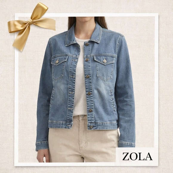 Christopher & Banks | Jackets & Coats | Zola Denim Jacket Xxl Cropped ...